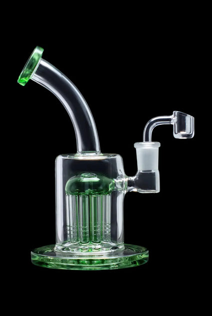Bent Neck with Tree Perc Dab Rig - Green - 8 in. – Valiant Distribution